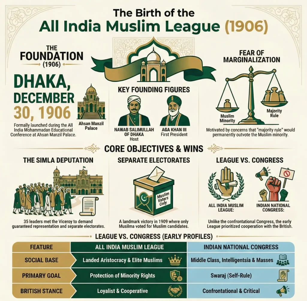 Muslim League Founded 1906: Communal Politics in India