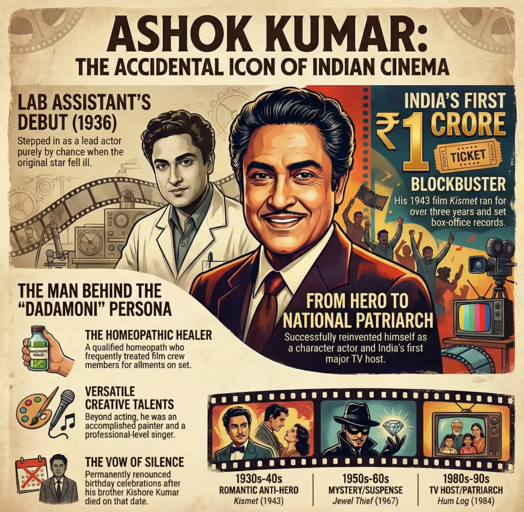Ashok Kumar Legacy: Bollywood's Beloved Dadamoni Story