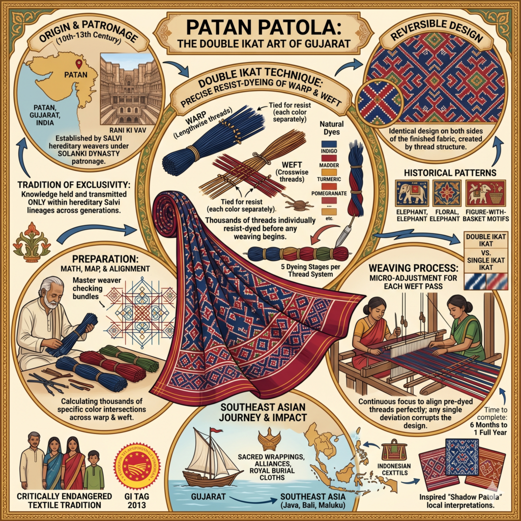 Why the Double Ikat Patola of Patan Takes a Year to Weave
